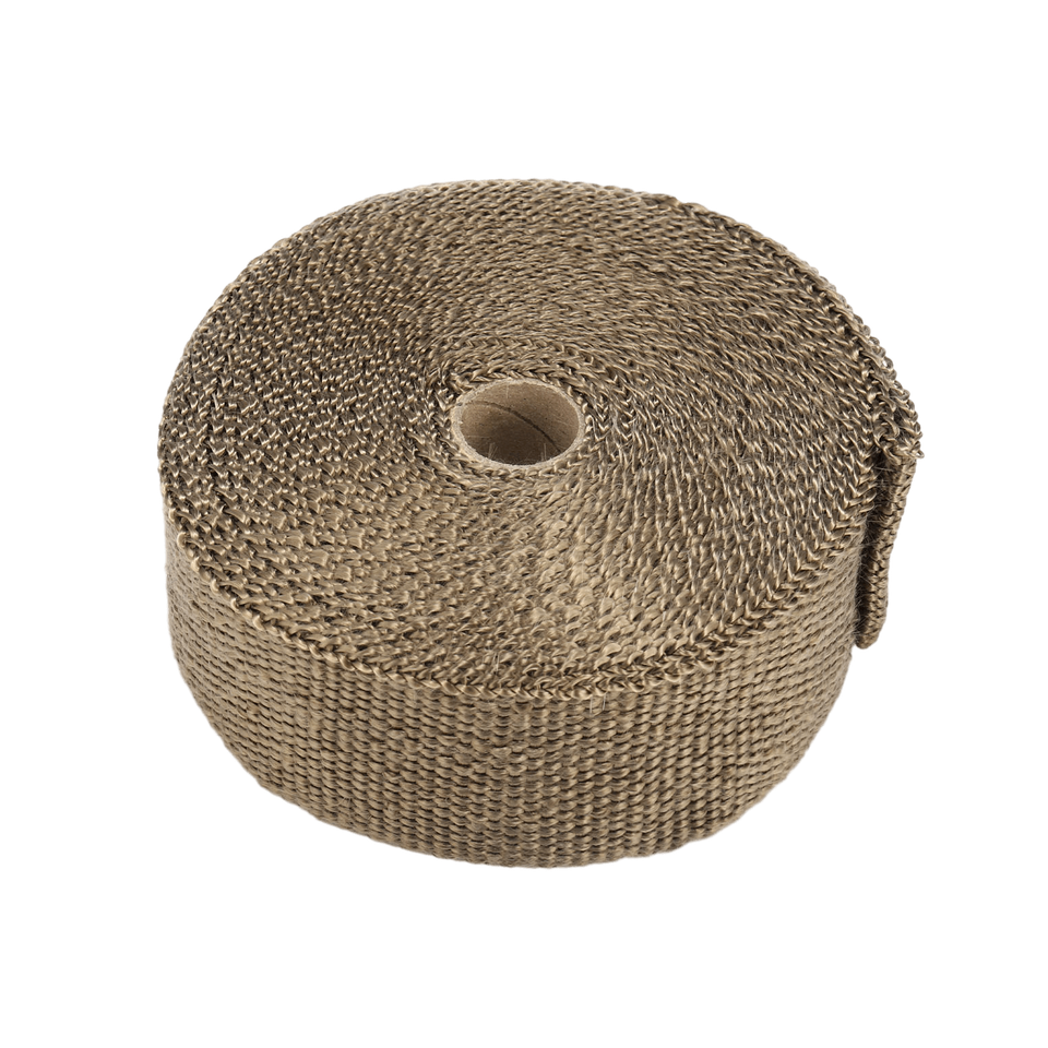 10M Titanium Gold Heat Wrap Tape Exhaust Insulating Downpipe Manifold ...