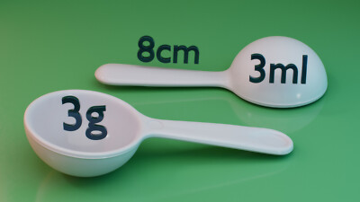 Measuring Spoon 3g, 3gram or 3ml Plastic Food Baking Medicine Powder ...