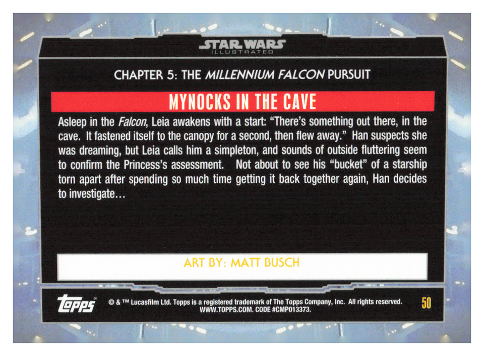 2015 Topps Star Wars Illustrated #50 Mynocks in the Cave | eBay