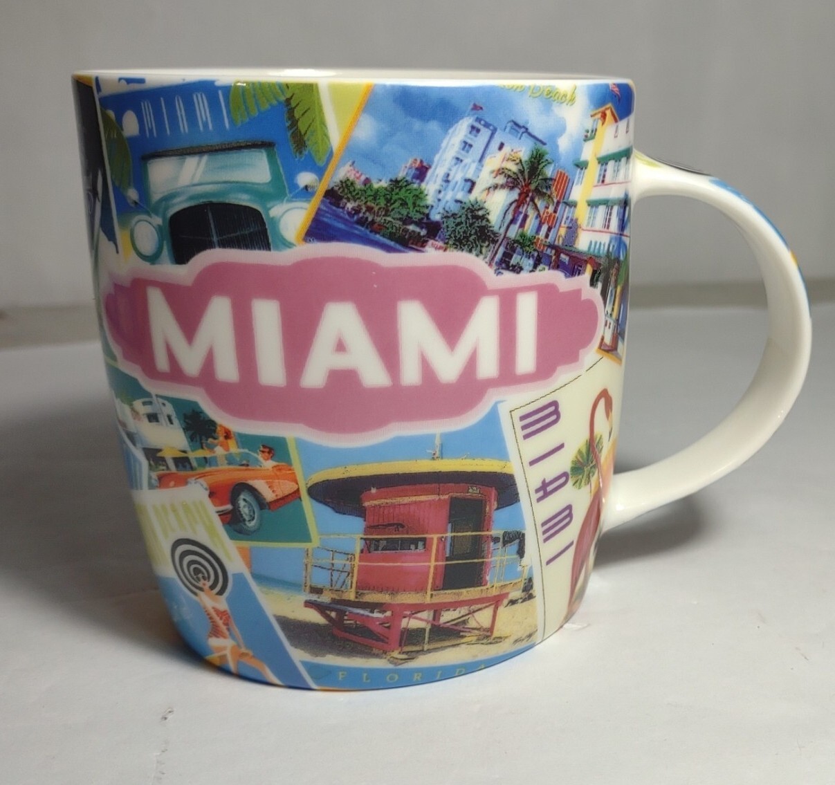 The Postcard Factory PCF Souvenirs MIAMI Colorful Ceramic Mug | eBay