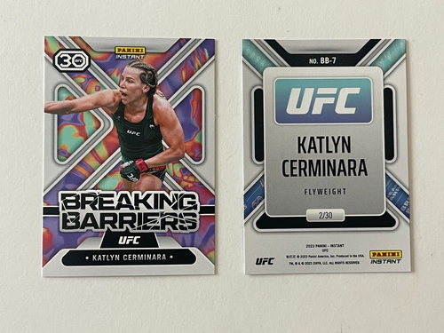 2023 Panini UFC Women's BREAKING BARRIERS Parallel # /30 PR sp KATLYN ...