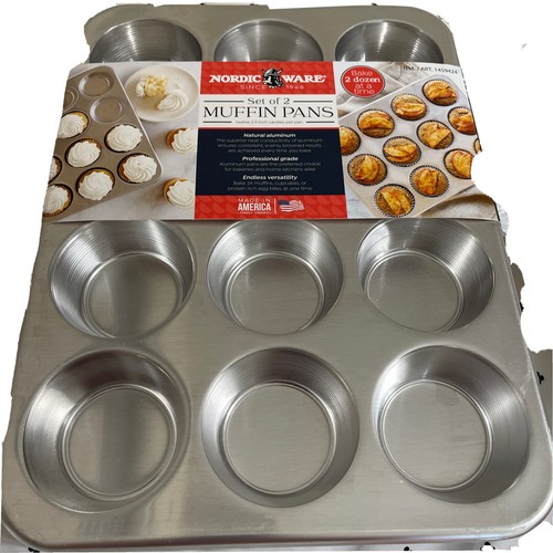 Nordic Ware Set Of 2 Muffin Pans: Twelve 2.5 Inch Cavities Per Pan | eBay