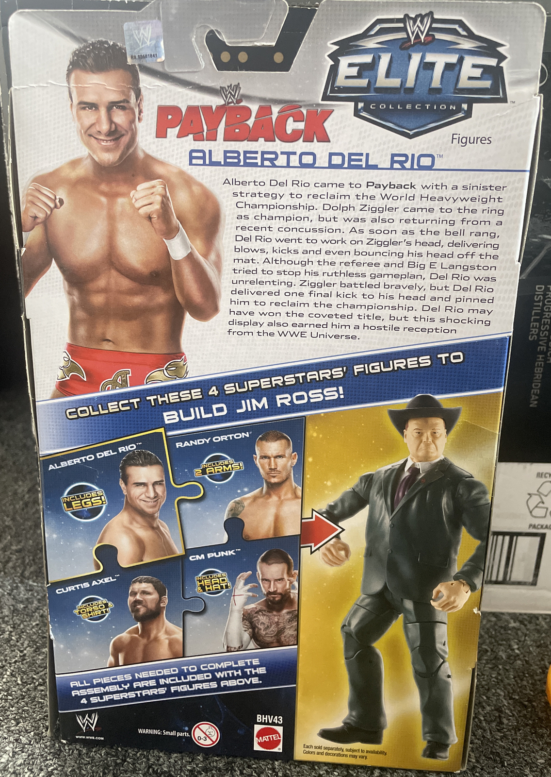 WWE Elite Best Of PPV ALBERTO DEL RIO TRU EXCLUSIVE Build Jim Ross ...