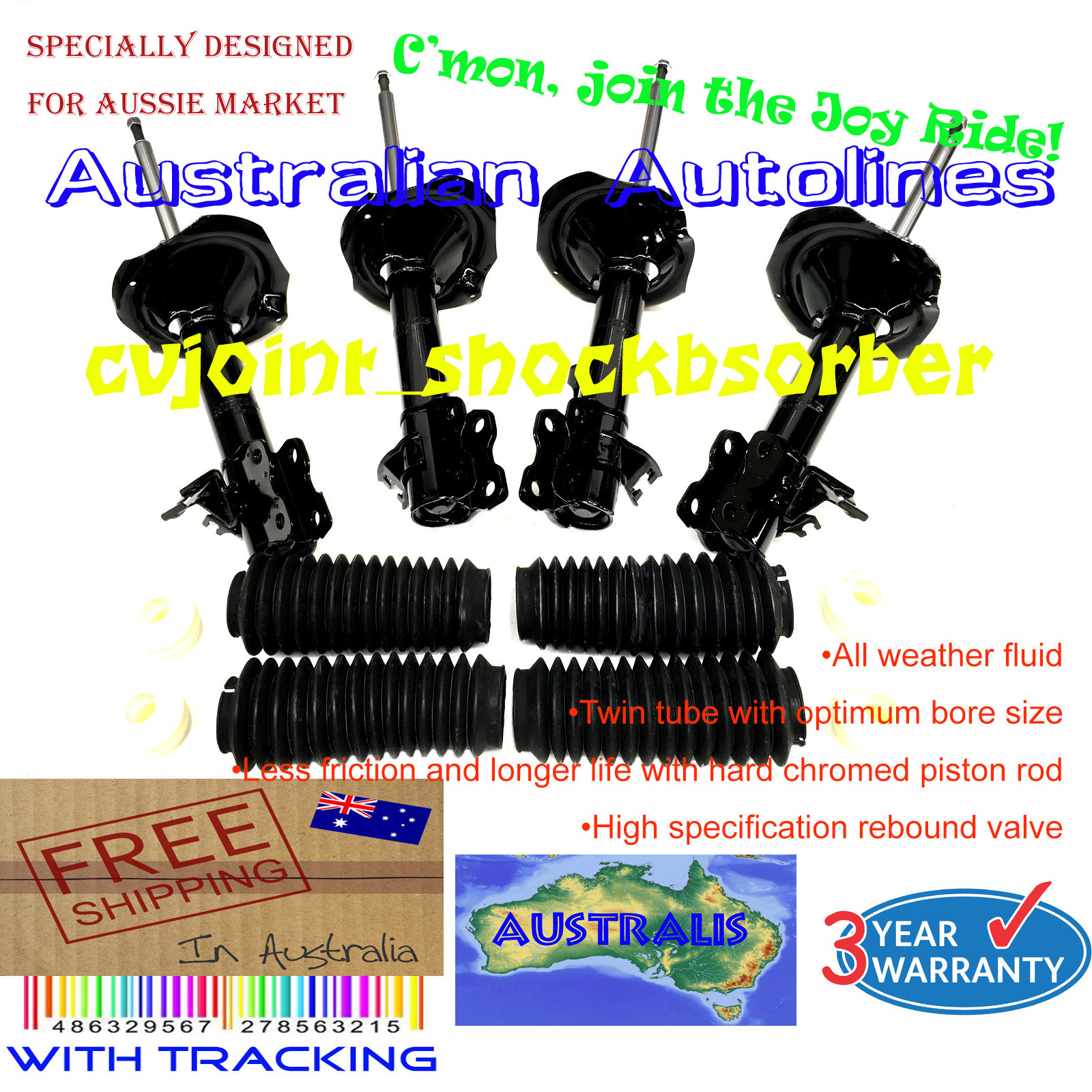 A Set of Front and Rear Struts Nissan X-Trail Xtrail T30 Shock ...