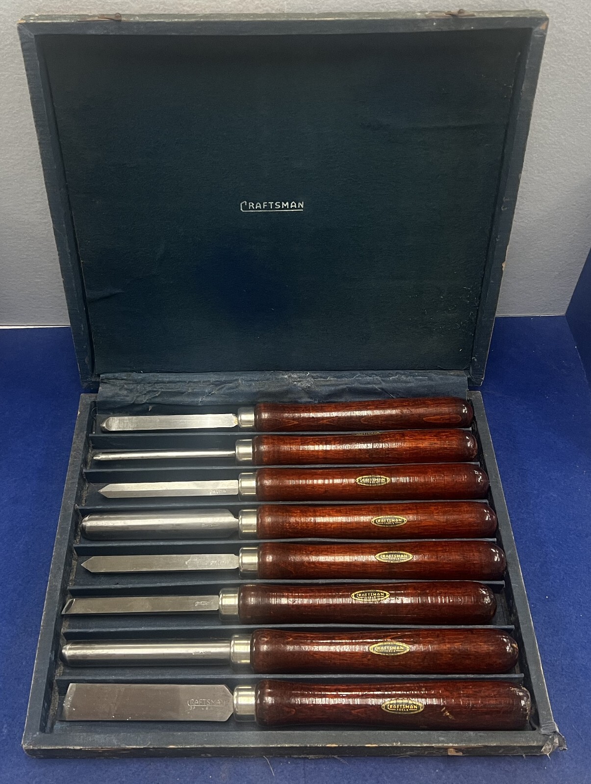 Vintage Craftsman Wood Turning Lathe 8 Piece Knife Set | eBay
