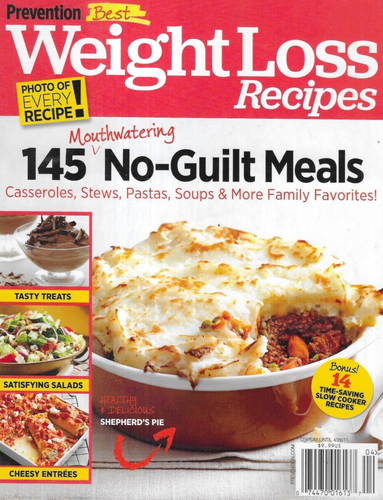 Prevention Best Weight Loss Recipes Magazine No Guilt Meals Entrees ...