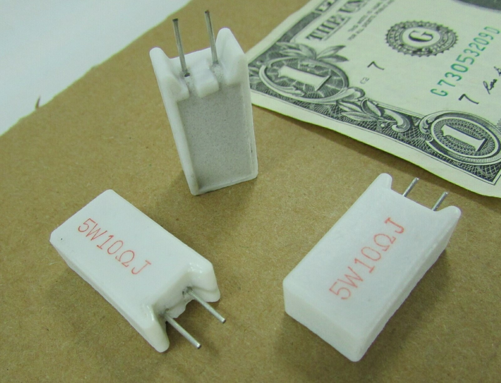 Lot 10 RG Allen Radial Sand Resistor Vertical 10 Ohm 5W 5% Ceramic ...