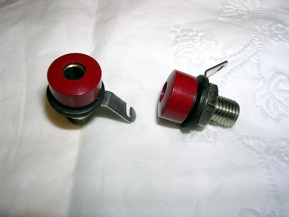 HH SMITH 205-102 BANANA OLD STYLE JACK PANEL MOUNT RED LOT (5) | eBay