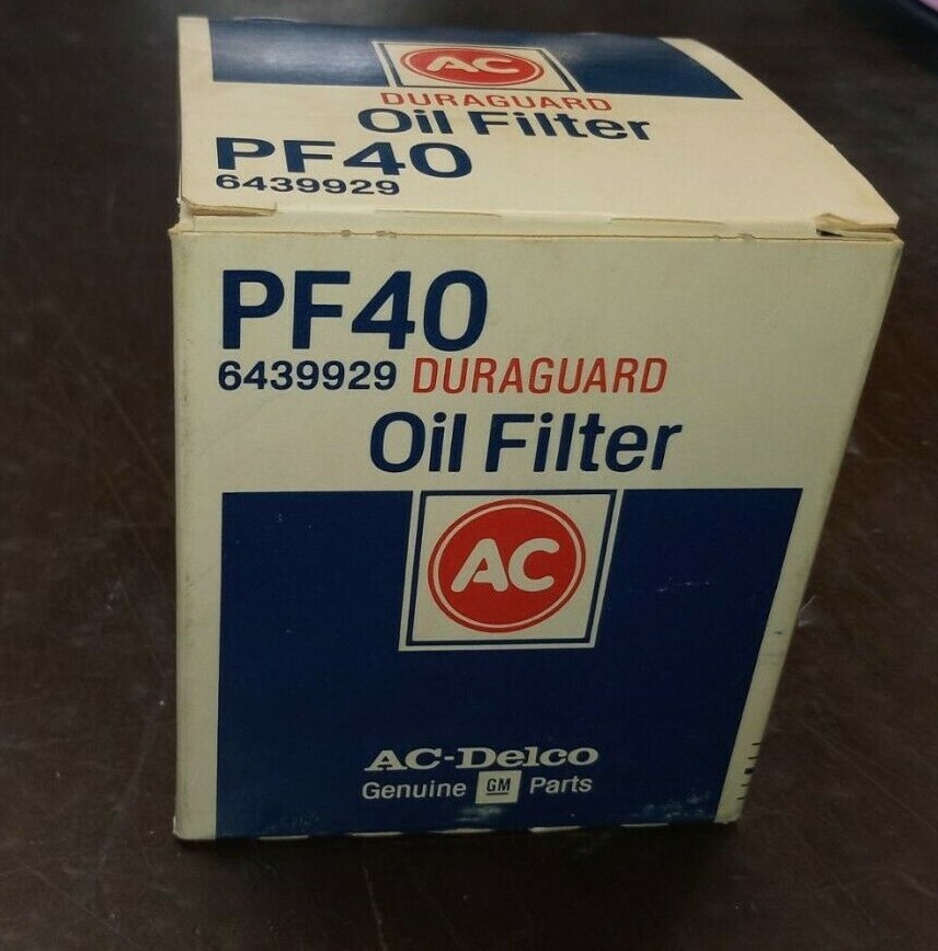 NOS Vintage AC Delco Oil Filter PF40 GM # 6439929 | eBay