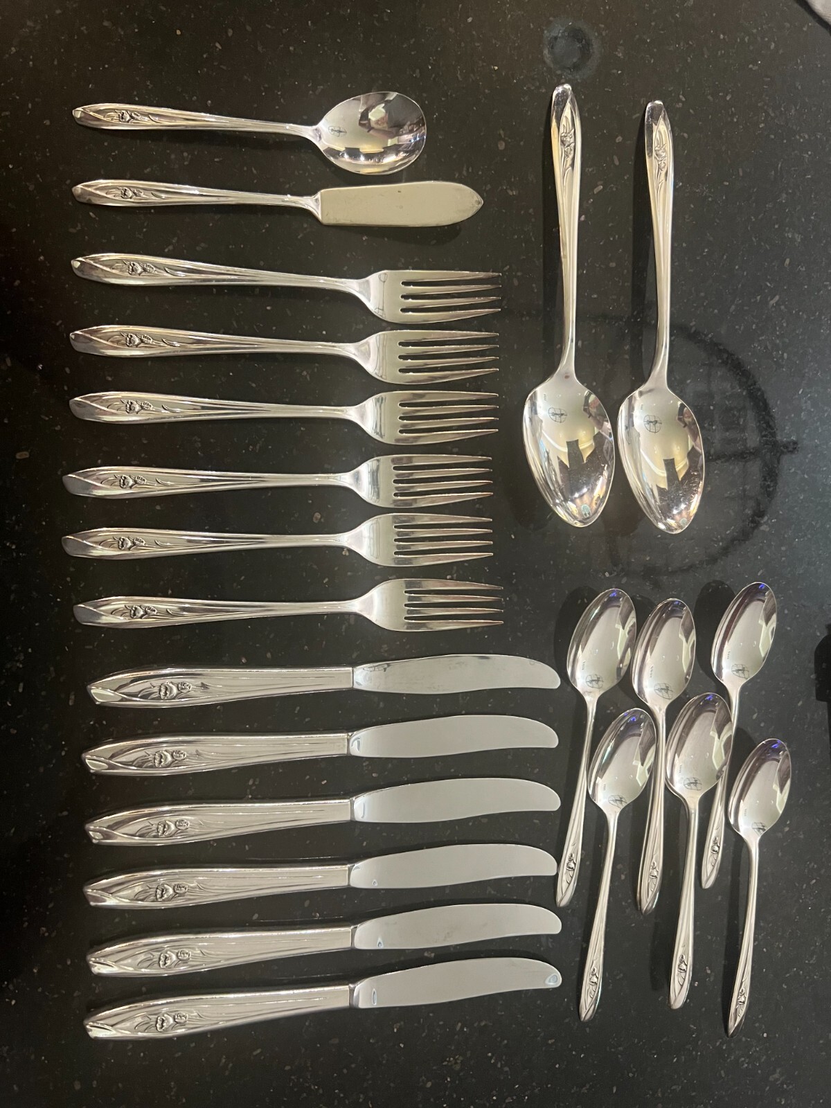 Rare SILVER TULIP Silverplate by International Silver - 6 Place Setting ...