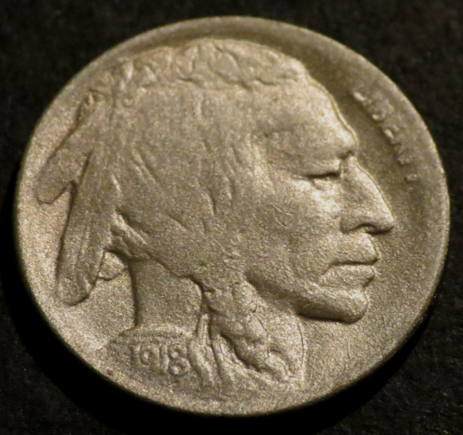 1918 D Buffalo Nickel Semi-Key Date Details Holo-Restored Five Cent 5c ...