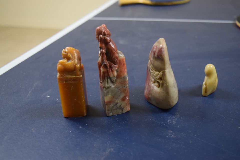 Three Chinese soap stone seals, one chicken blood stone seal | eBay