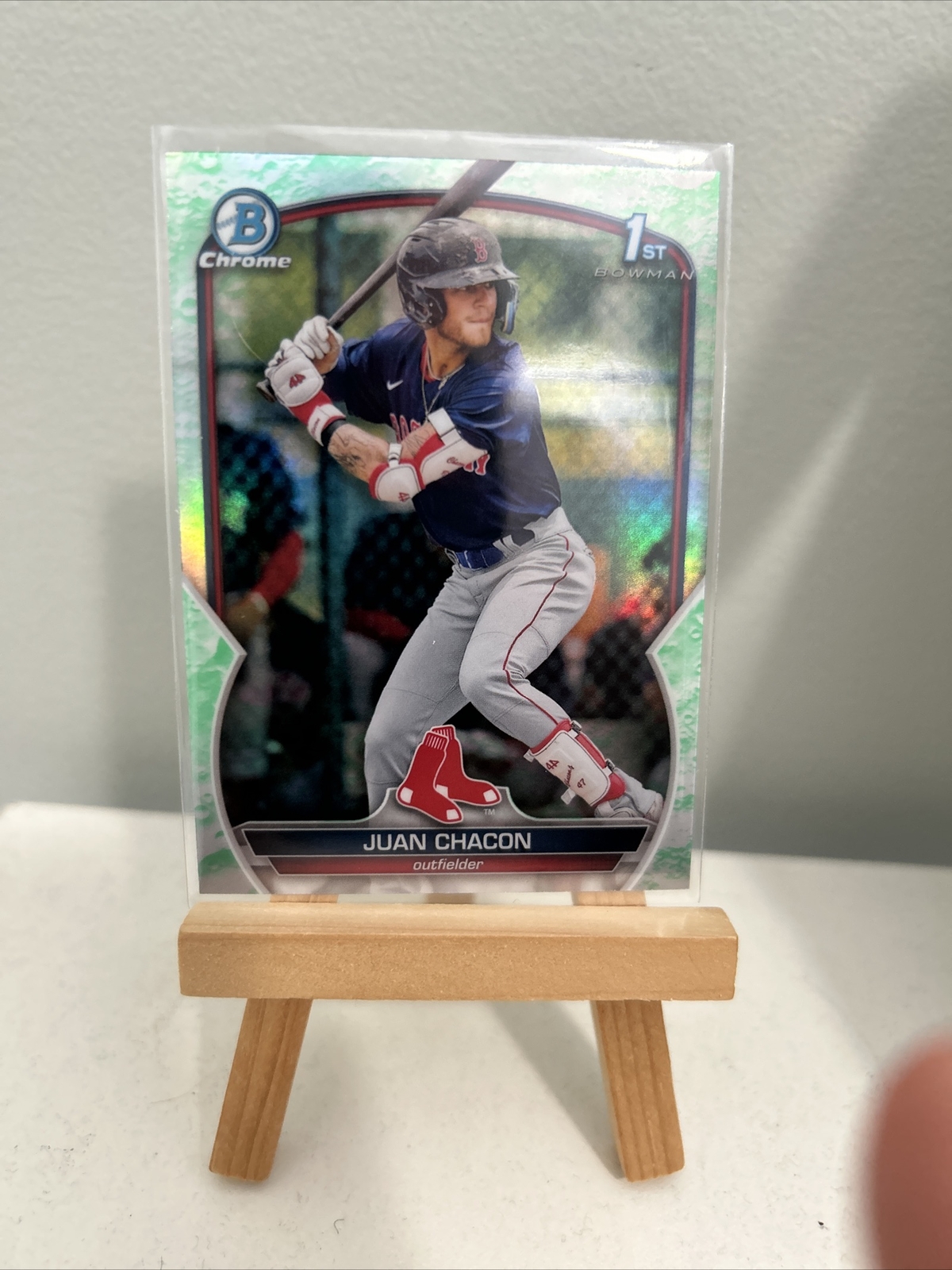 2023 Bowman Chrome Juan Chacon 1st LUNAR GLOW REFRACTOR Boston Red Sox ...