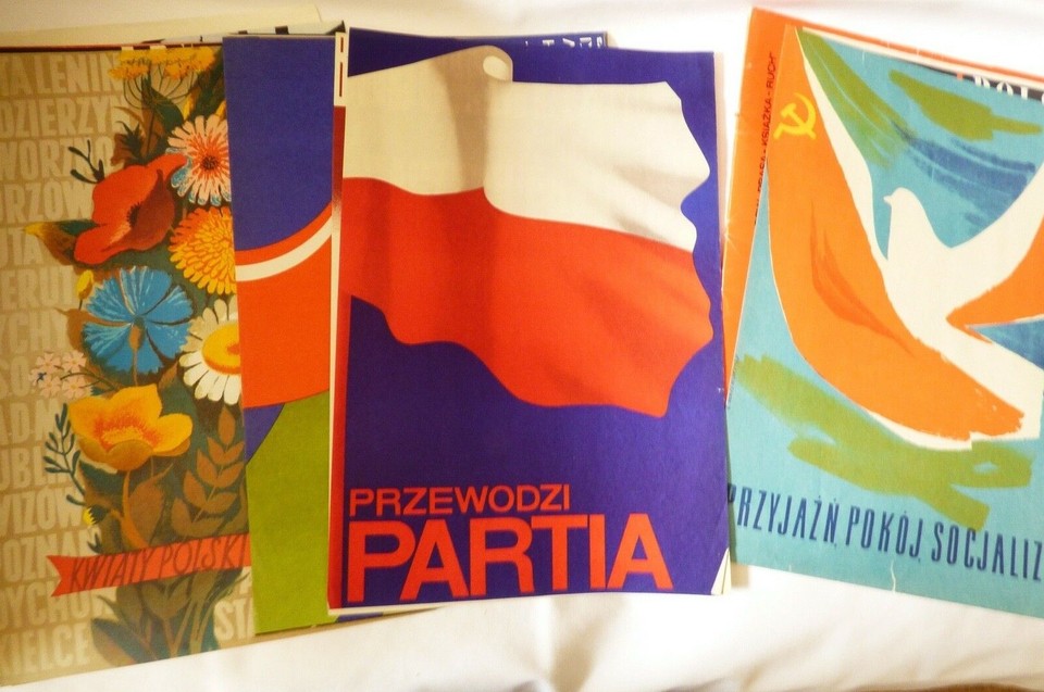 Reproduction 23 pc Historic Political Poster Poland Graphics 1947-73 ...