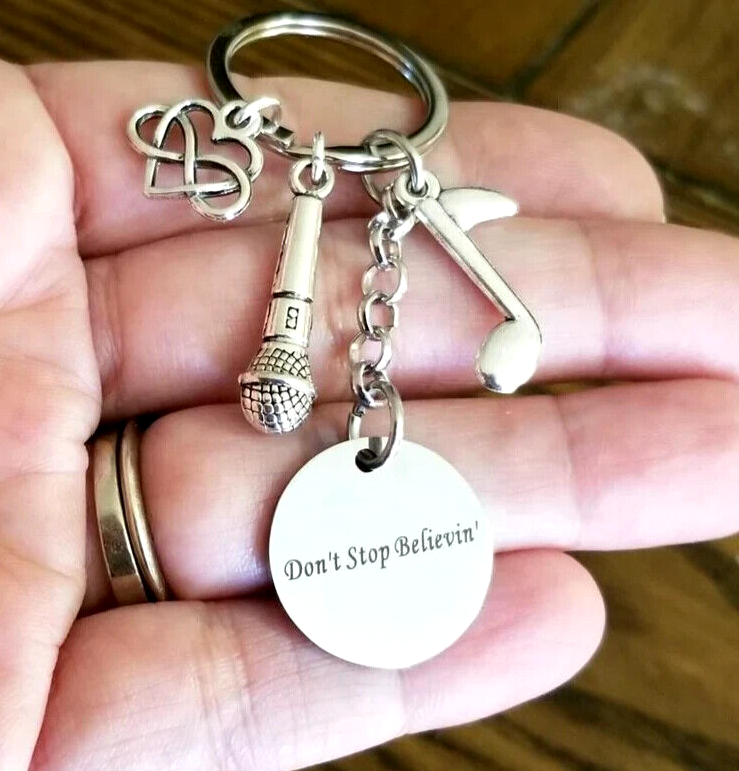 Don't Stop Believin Keychain Journey Steve Perry Eighth Note Mothers ...