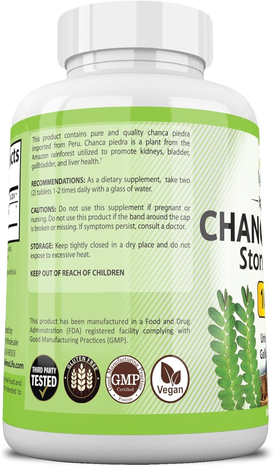 Chanca Piedra 800MG per Tablet - 120 Tablets Kidney Stone Crusher ...