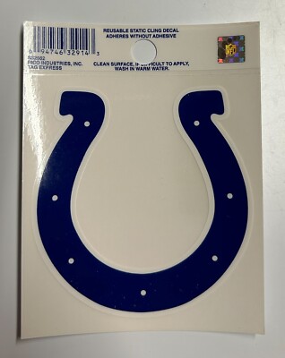 Indianapolis Colts Static Cling Decal - 3”x4”- Indianapolis Colts ...