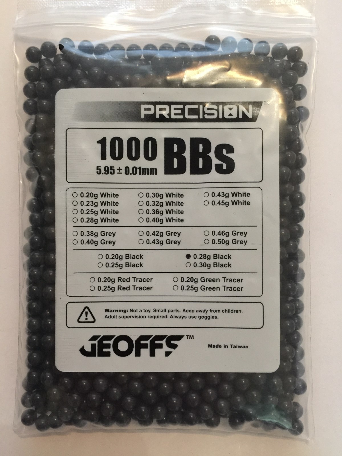 GEOFFS™ PRECISION™ AIRSOFT BBS BB AMMO 6MM PELLETS VSR SNIPER ...