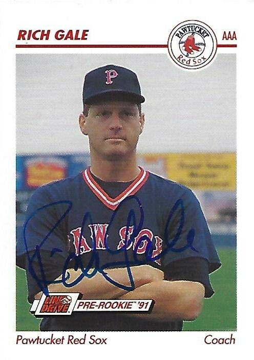 Autographed/Signed 1991 Impel Line Drive #375 Rich Gale Boston Red Sox ...