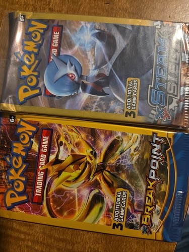 Pokemon TCG XY-Breakpoint AND Steam Siege 2(two) Sealed Packs !! Mini ...