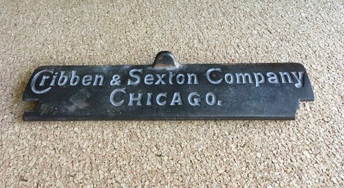 Vintage Cast Iron Sign - Cribben & Sexton Company Chicago | eBay