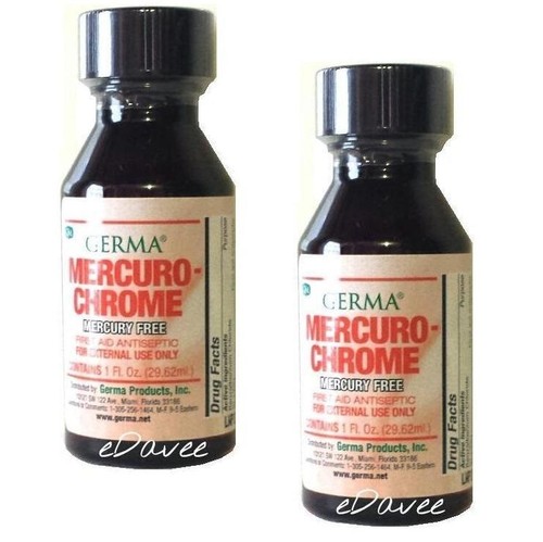 MercuroChrome Safe Antiseptic 1 oz. MercurioCromo 2-PACK 790933708011 ...
