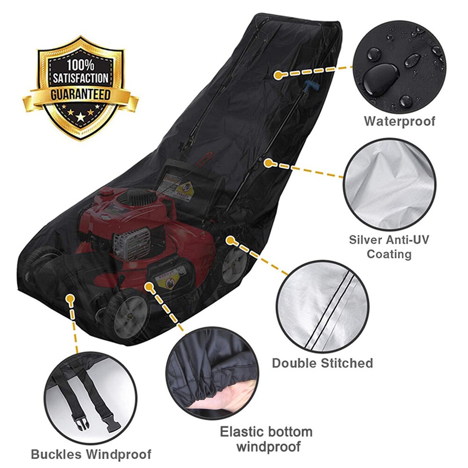 Push Lawn Mower Cover Waterproof Sun Protector Walk Behind Movers ...