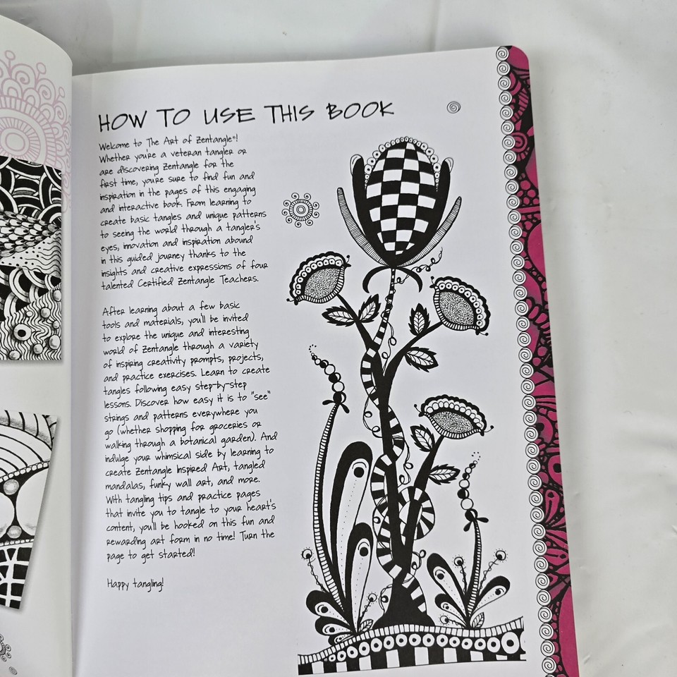 NWOT The Art of Zentangle 50 Inspiring Drawings Designs For Meditative ...