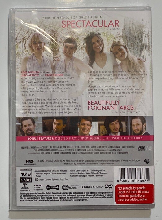 Girls Season 5 DVD Region 4 PAL TV Series HBO Brand New Unopened ...