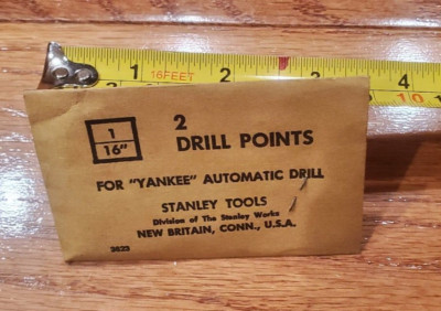 VTG STANLEY YANKEE Push Drill Points 2Pc NOS 1/16" Bits | eBay