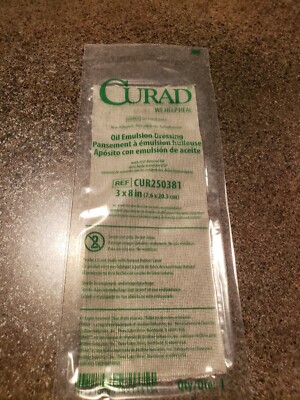 Curad Mineral OIL EMULSION DRESSING 3" x 8" Gauze Bandage Non Adherent ...