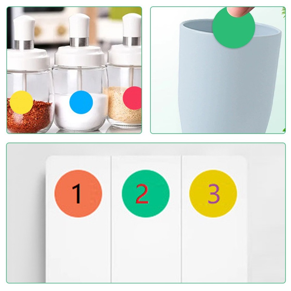 10 Sheets Dot Stickers Color Dots Adhesive Label Classifying Supply ...