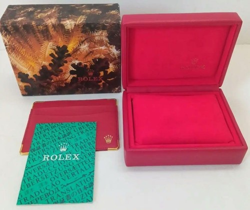Rolex Watch Box Red Leather Outer Box Case Booklet For Datejust 69173 ...
