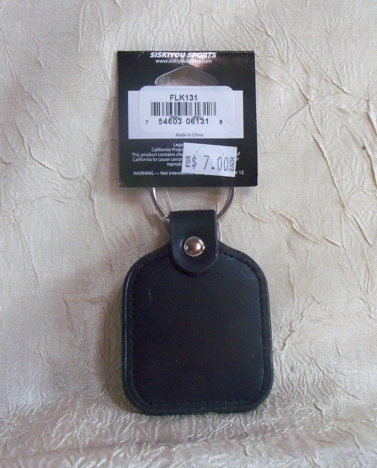 Los Angeles Rams Square Leather Key Ring with Pewter Logo Keychain New ...