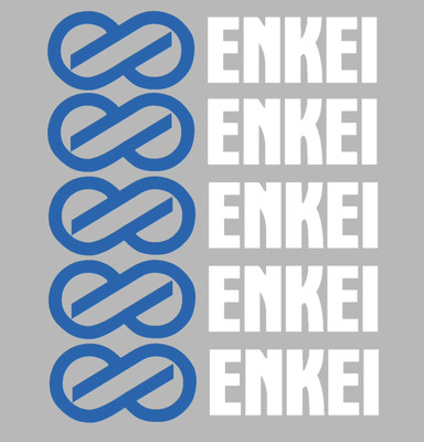 5 Enkei Logo Vinyl Decals Stickers for Spokes of Wheels Rims Blue/white ...