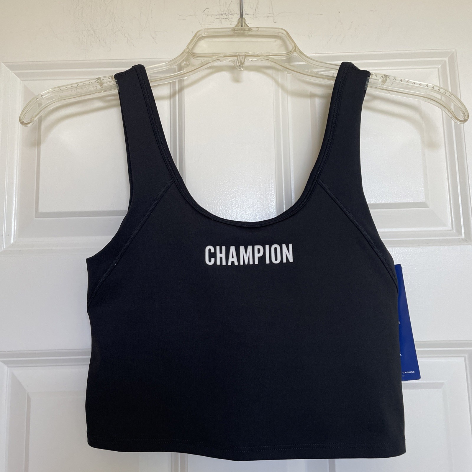 NWT Champion Women Black Cropped Top Size XS Moisture Wicking Anti Odor ...