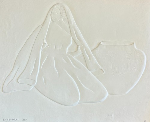 RC Gorman Paper Sculpture, "Autumn Jar" Limited Edition 1987 ...