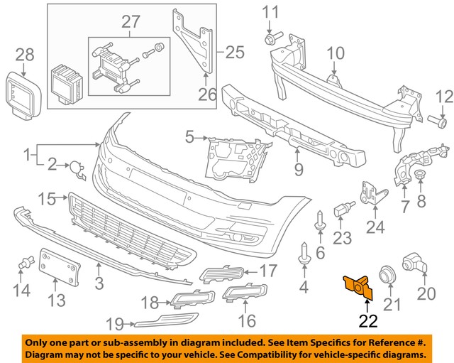 Volkswagen 5G0919493 Genuine OEM Park Sensor Bracket for sale online | eBay
