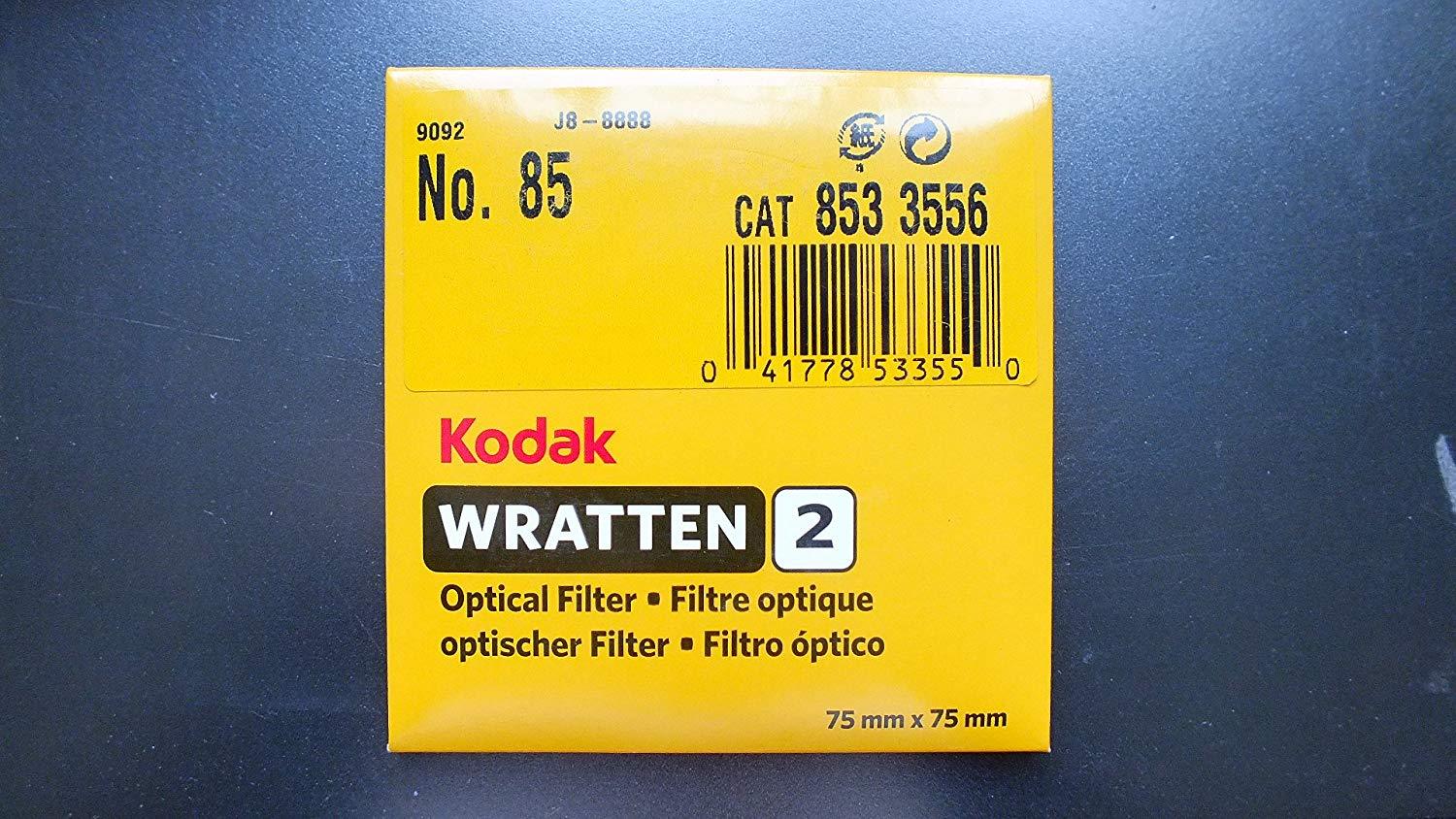 Kodak 75mm Square Wratten 2.0 Optical Filter No.85 Colour Correction ...
