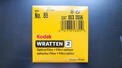 Kodak 75mm Square Wratten 2.0 Optical Filter No.85 Colour Correction ...