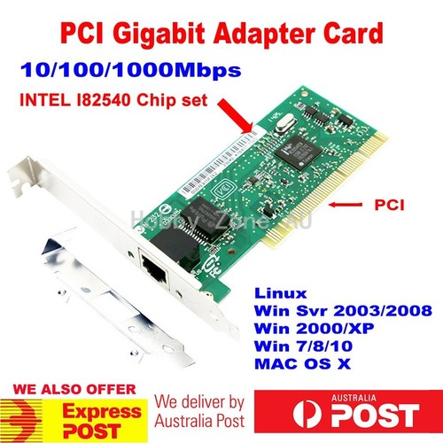 PCI Gigabit Ethernet Network Card 1000Mbps Adapter Intel 82540 Chip Low ...