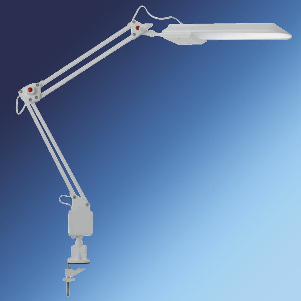 Modern Adjustable Reading Task Swing Arm Desk Table Edge Mounted Lamp ...