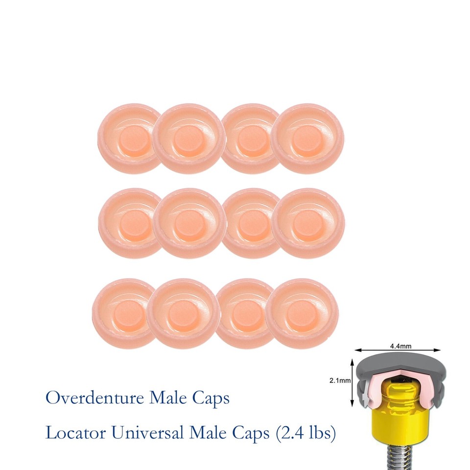 12Pcs US Dental Implants standard Locator Abutment Overdenture Male Cap ...