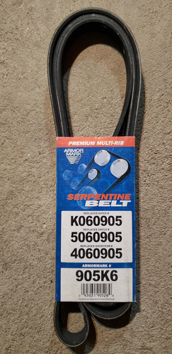 905K6 ARMOR MARK/CADNA SERPENTINE BELT (6PK2300, 5060905, K060905 ...