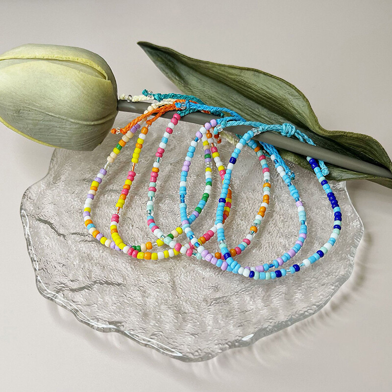 Bohemia Choker Necklace String Collar Charm Colorful Handmade Bohemia ...