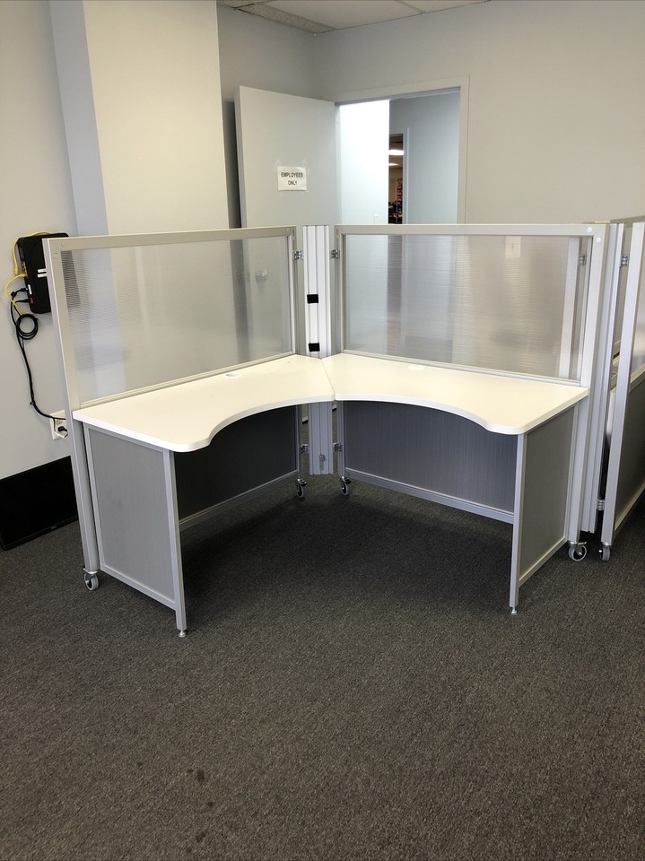 Swift-space Solo+ (52") collapsable Workstation 4'x4' Folding Office ...