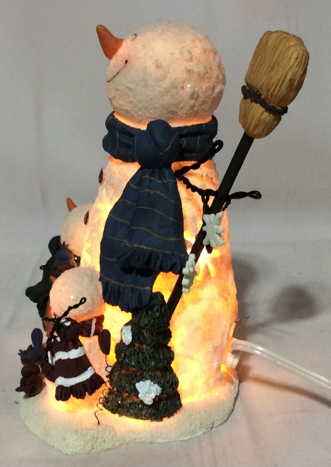 ☃️🎄 Vintage Crazy Mountain LIGHTED SNOWMAN Christmas 8" Tall Electric☃️ ...