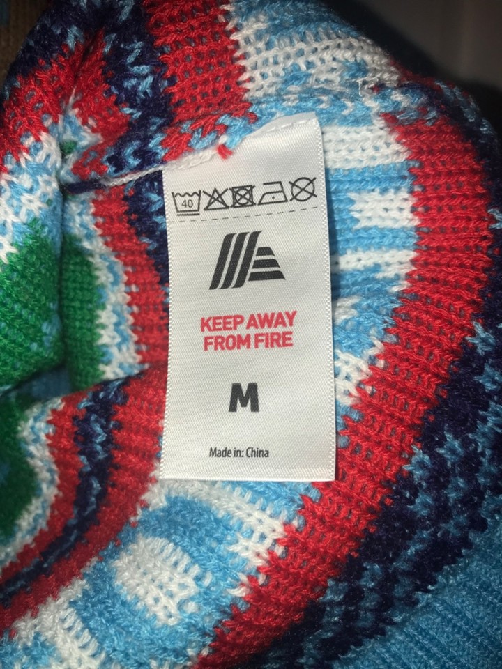 BNWT Christmas ALDI Aldimania Xmas Jumper Size Medium Blue 2024 Limited ...