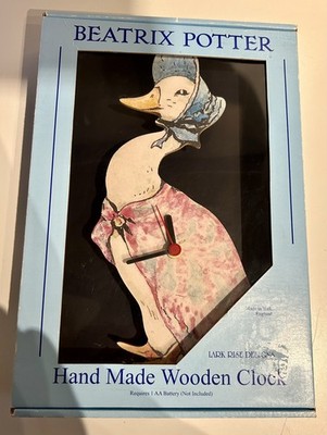 Beatrix Potter Jemima Puddle Duck Clock Hand Made Wooden Clock Nursery ...