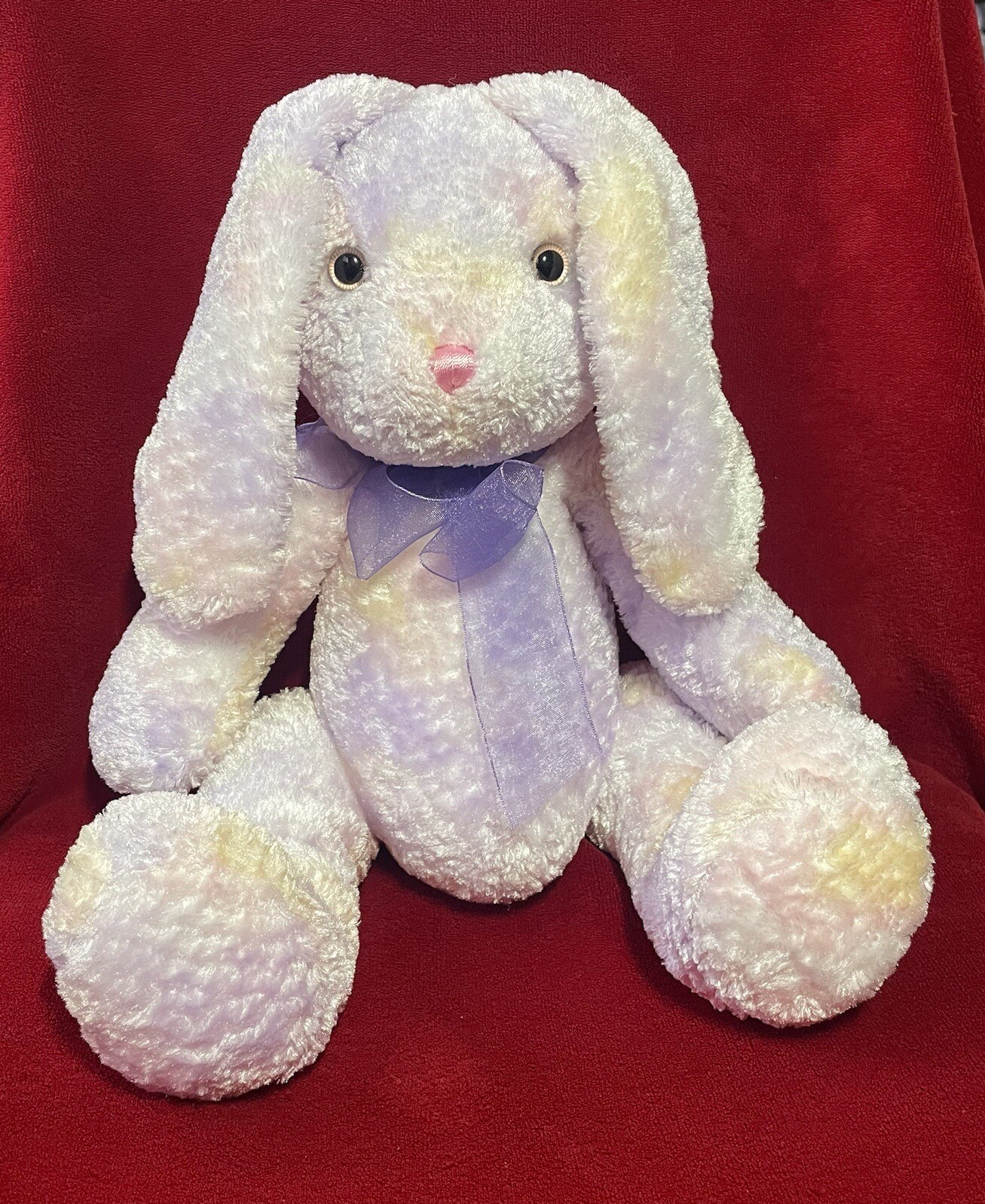 Carlton Cards Multicolor Tie-Dye Bunny Rabbit Stuffed Plush Animal Toy ...